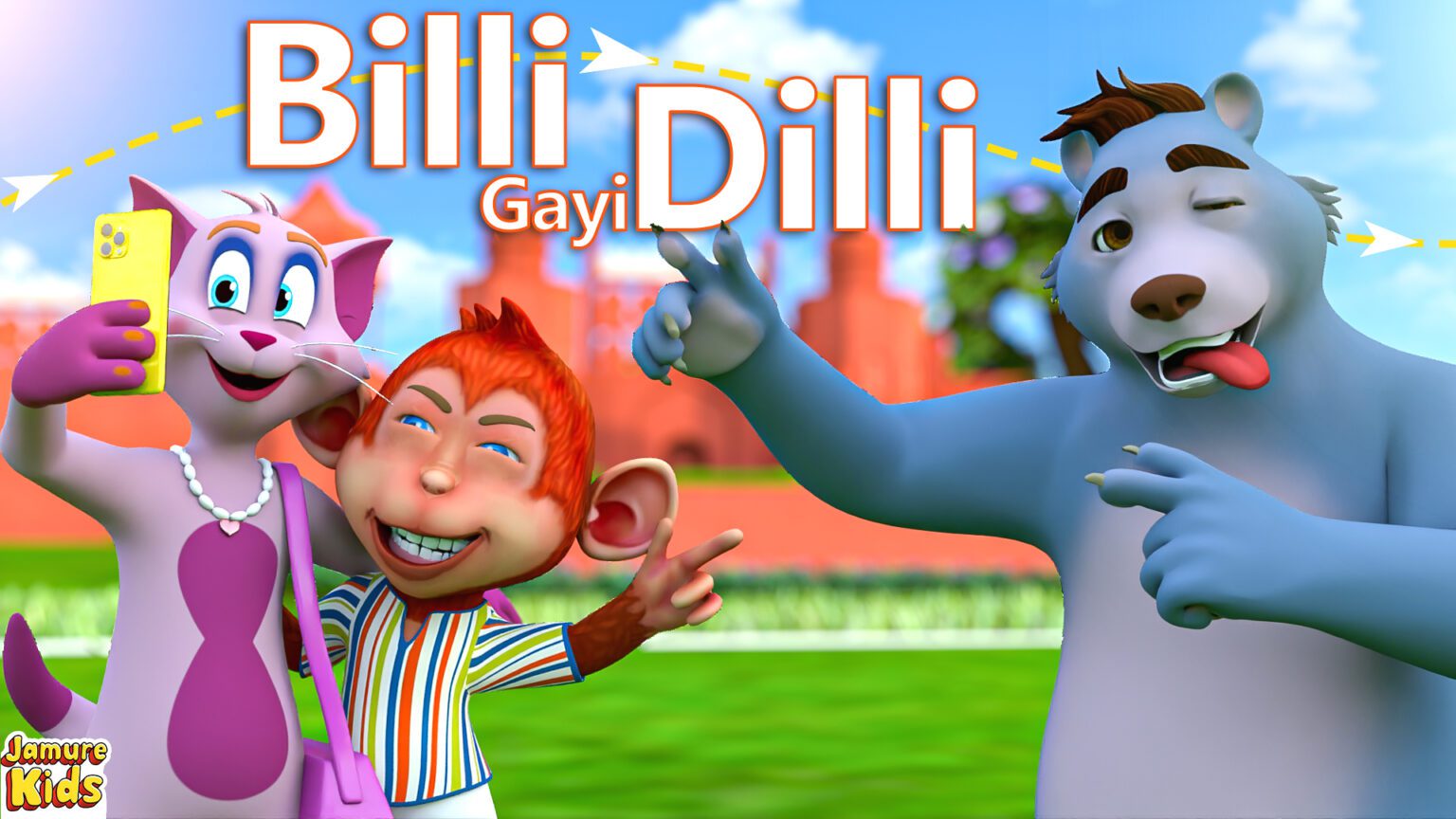 Billi Gayi Dilli I बिल्ली गयी दिल्ली | Hindi Nursery Rhymes Cartoon ...